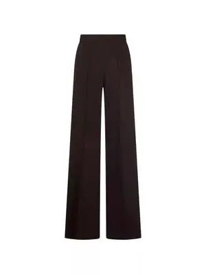 Agnona Pressed-crease Wide-leg Trousers - Brown