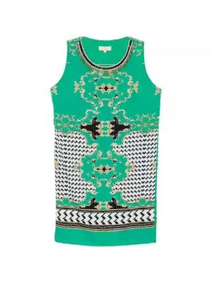 TWINSET Bead-embellished Baroque-print Top
