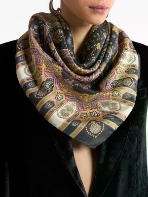Etro Paisley-motif Silk Scarf