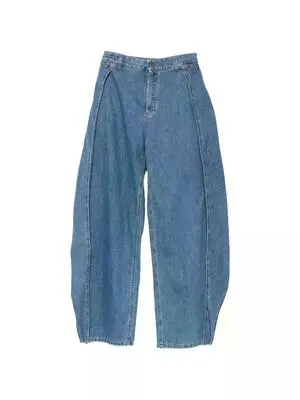 Loewe Contrast-trimmed Wide-leg Jeans - Blue