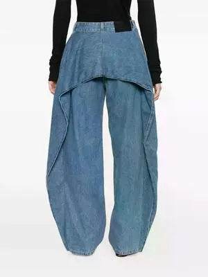 Loewe Contrast-trimmed Wide-leg Jeans