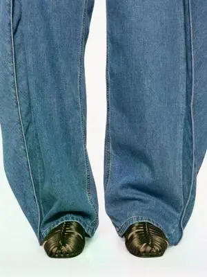 Loewe Contrast-trimmed Wide-leg Jeans