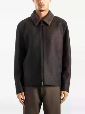 Harris Wharf London Bouclé-collar Pressed Wool Jacket - Brown