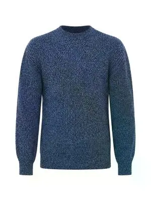 PAOLO PECORA Crew-neck Virgin Wool Sweater - Blue