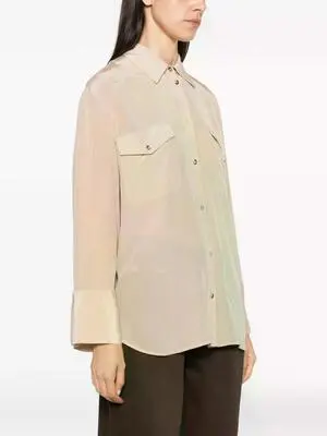 Alice + Olivia Sheer Finish Button-up Shirt