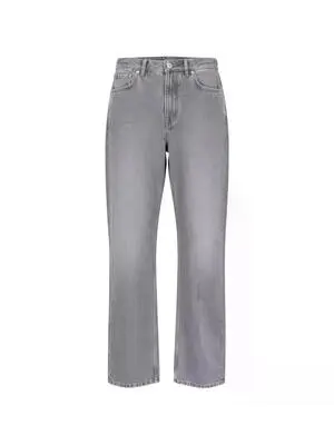 Isaia Button-up Straight-leg Jeans - Grey