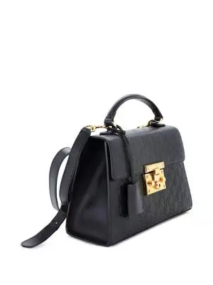 Gucci Padlock Top Handle Bag In Gg Embossed Leather