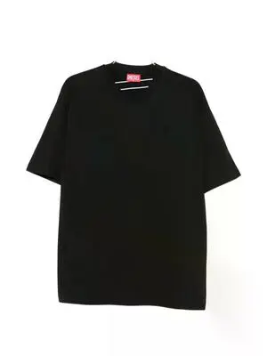 DIESEL® Logo-embroidered T-shirt - Black