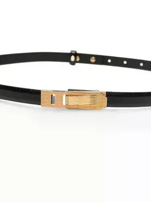 Alberta Ferretti Ridged-buckle Leather Belt