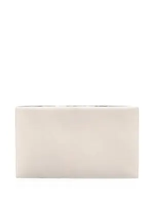 Saint Laurent Uptown Pouch Leather Clutch Bag - Neutrals