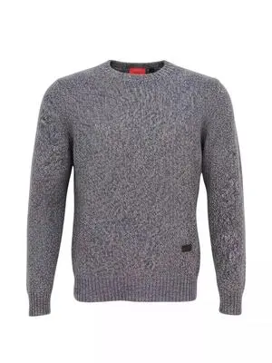 Isaia Marl-knit Crew-neck Sweater - Grey