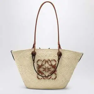 Loewe Medium Anagram Basket Bag In Natural/tan - Beige