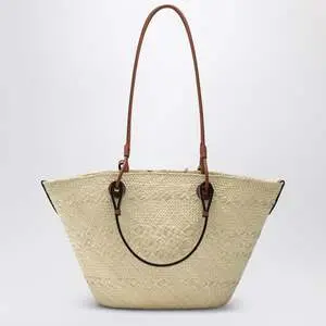 Loewe Medium Anagram Basket Bag In Natural/tan