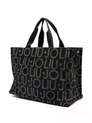 Liu Jo Logo-jacquard Top-handle Tote Bag - Black