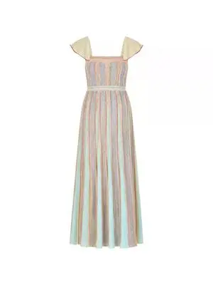 FORTE_FORTE Pleated Maxi Dress - Pink