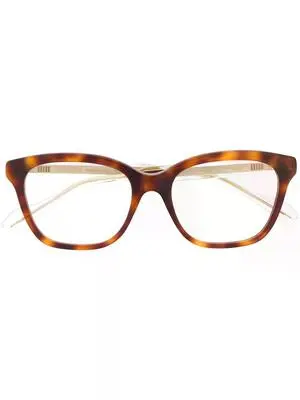 Gucci Tortoiseshell Square-frame Glasses - Brown