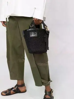 Sacai Micro Marche Woven Bucket Bag
