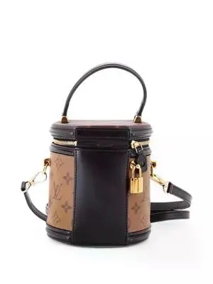LOUIS VUITTON Cannes Handbag Reverse Monogram Canvas Satchel