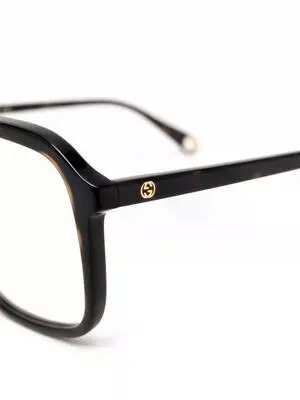 Gucci Tortoise-shell Pilot Eyeglasses