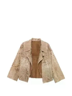 LISKA Textured Notch-lapel Jacket - Neutrals