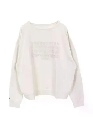 MAISON MARGIELA 2000s Logo-embroidered Sweatshirt - Grey