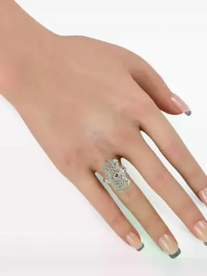 LB EXCLUSIVE Diamond Openwork Ring - Silver
