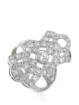 LB EXCLUSIVE Diamond Openwork Ring - Silver