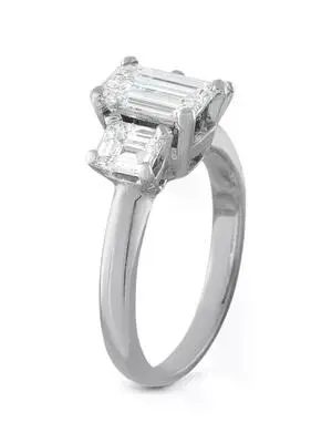 LB EXCLUSIVE Diamond Three-stone Ring - Silver