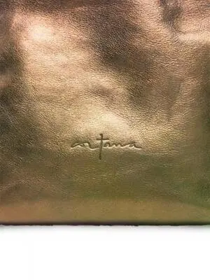 CORTANA Delhi Metallic-effect Clutch Bag - Brown