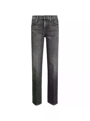 MOTHER Faded-effect Whiskered Jeans - Red
