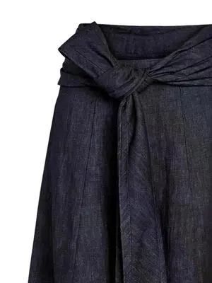 Gabriela Hearst Midi Tie-waist A-line Skirt
