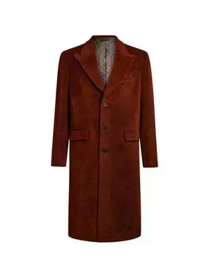 Etro Check-texture Coat - Brown