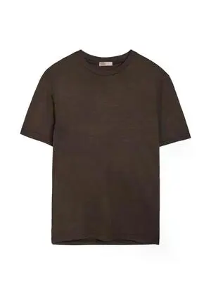 Herno Short-sleeve Crew-neck T-shirt - Brown