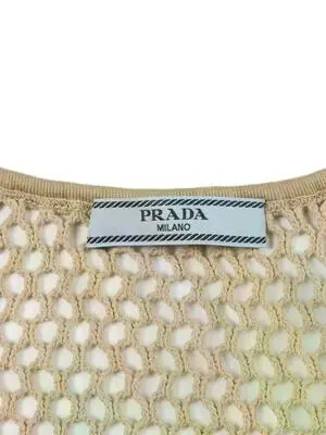 Prada 2010s Mesh Logo-plate Tank Top