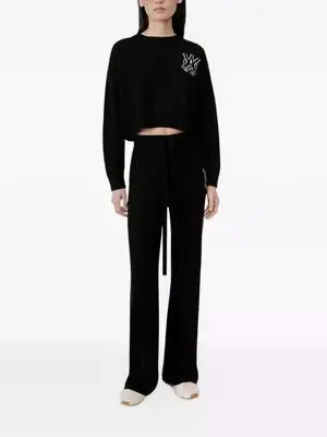 Amiri Logo Embroidered Merino Wool Sweater - Black