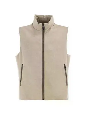MOORER Reversible Quilted Gilet - Neutrals