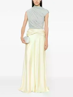 Arcina Ori Andi Twisted-waist Maxi Skirt - Neutrals