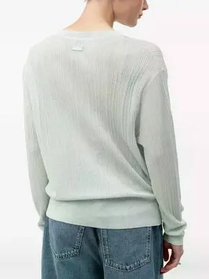 Hugo Ribbed Knit V-neck Sweater