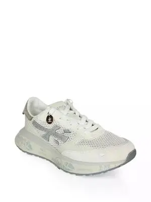 Premiata Mesh-panelled Crystal-embellished Sneakers