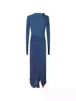 Victoria Beckham Plissé-effect Maxi Dress