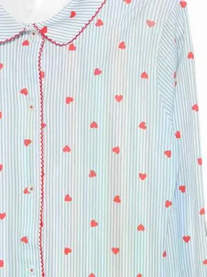 Petit Bateau Heart-print Cotton Pajamas