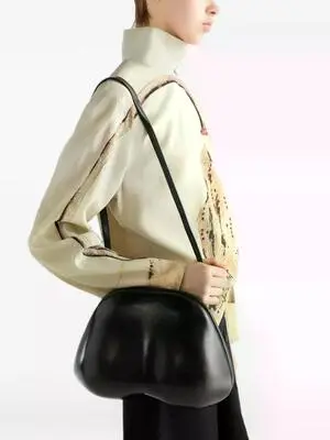 LEMAIRE X Carlos Peñafiel Fesses Bag In Patinated Leather - Black