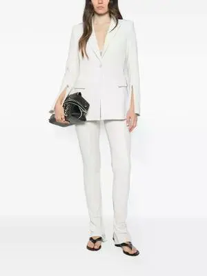 Patrizia Pepe Zip-cuff Single-breasted Blazer - Grey
