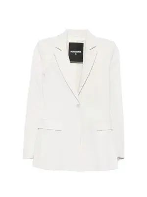 Patrizia Pepe Zip-cuff Single-breasted Blazer - Grey