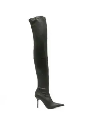 Patrizia Pepe Stretch-nappa Over-the-knee Boots - Black