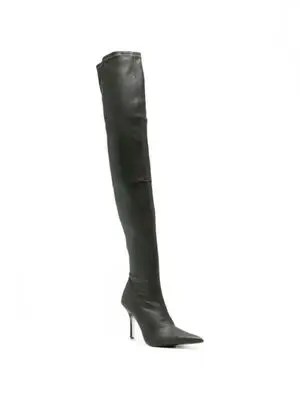 Patrizia Pepe Stretch-nappa Over-the-knee Boots - Black