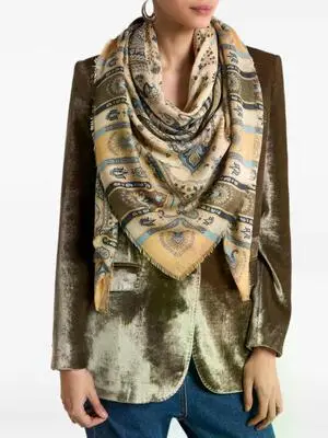 Etro Paisley-print Frayed-edge Scarf