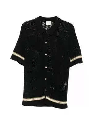 CHE Crochet Short-sleeve Shirt - Black