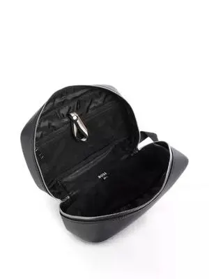 BOSS Logo-detail Leather Washbag