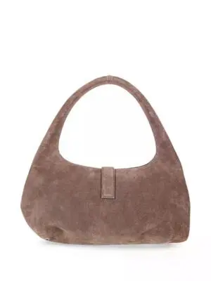 MOULIEBRE Logo-plaque Suede Tote Bag - Brown